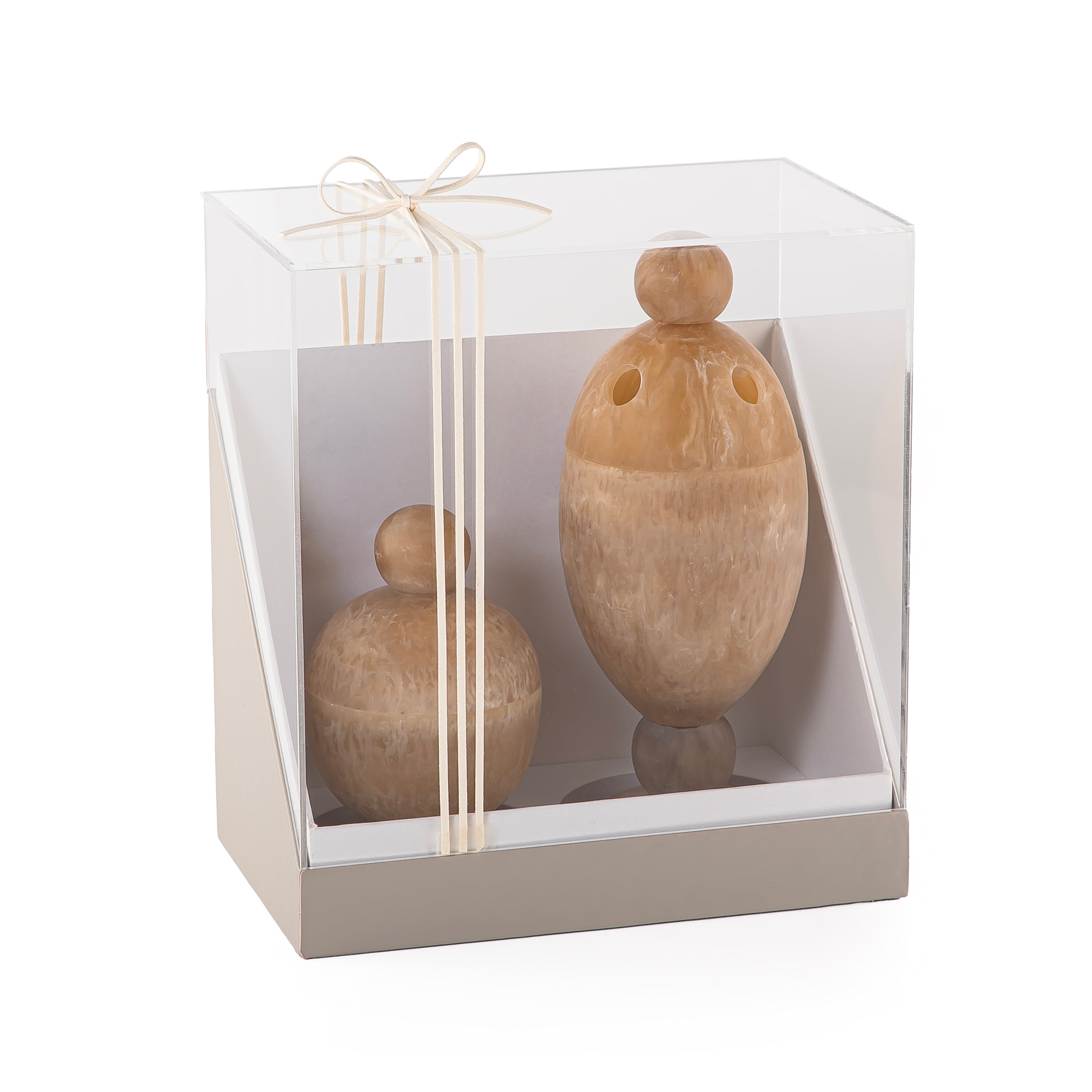 Set of 2 brown mabkhar with bakhor box with gift box – Cascades UAE