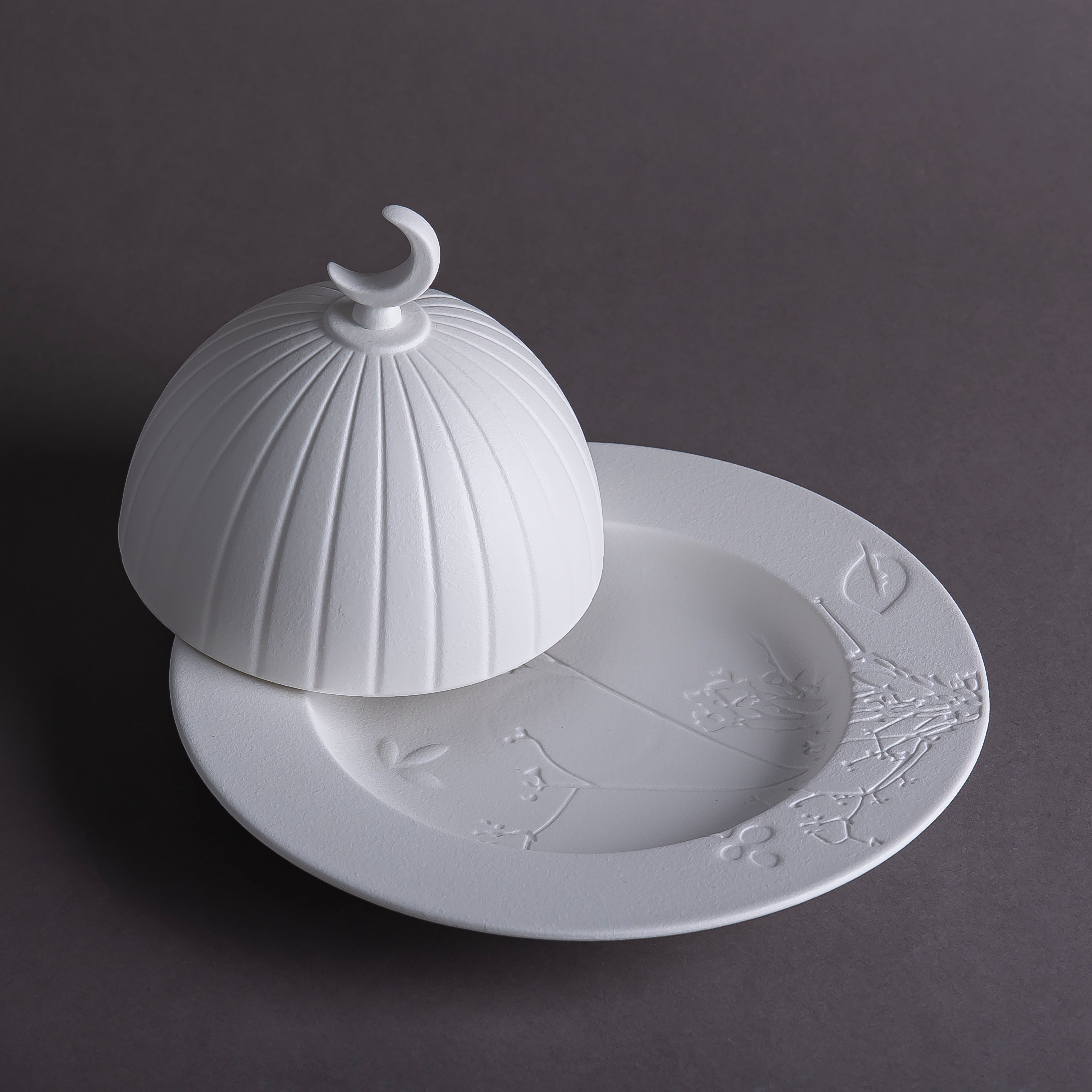 Matt White Ceramic Plate – Cascades UAE