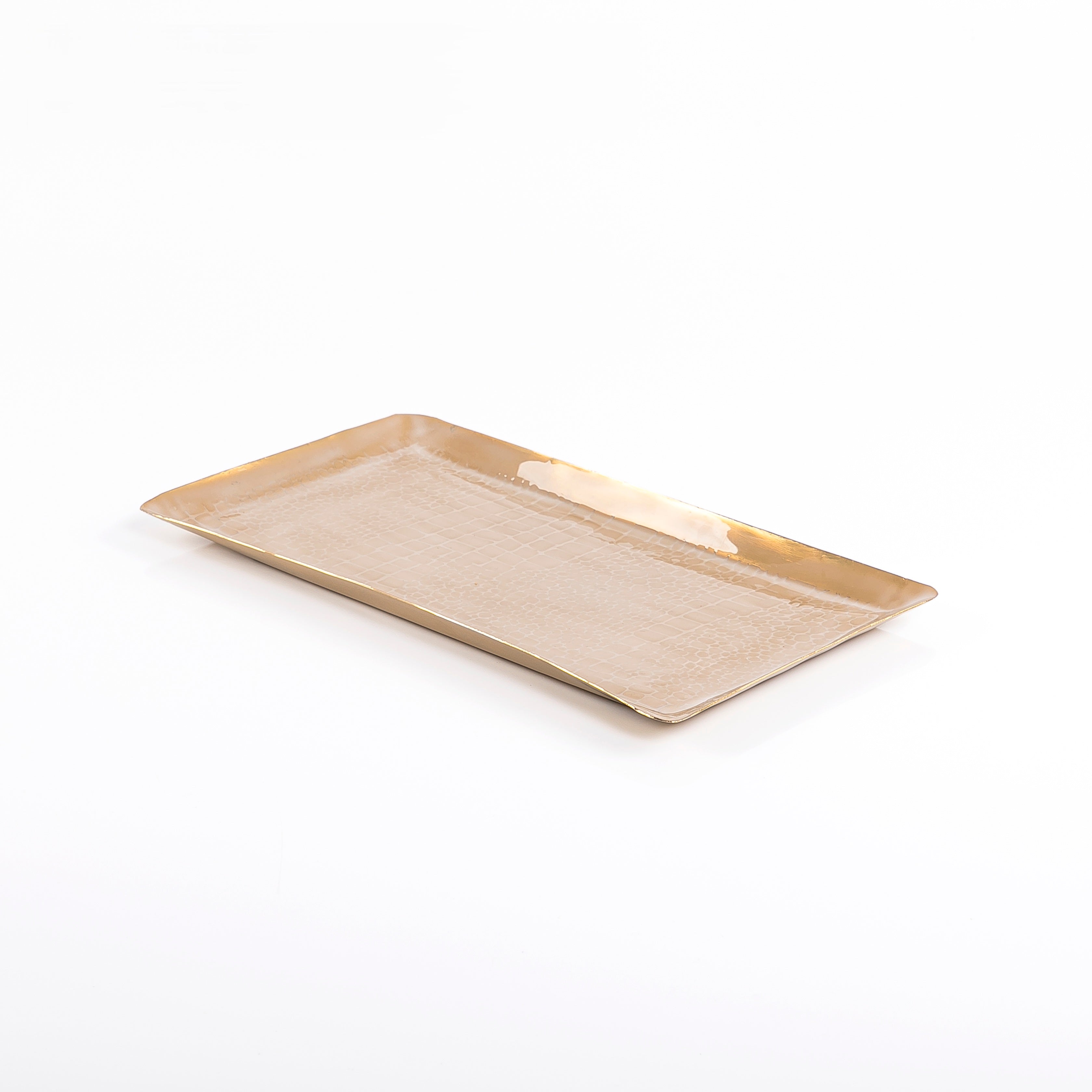 Rectangular Metal Tray - Gold – Cascades UAE