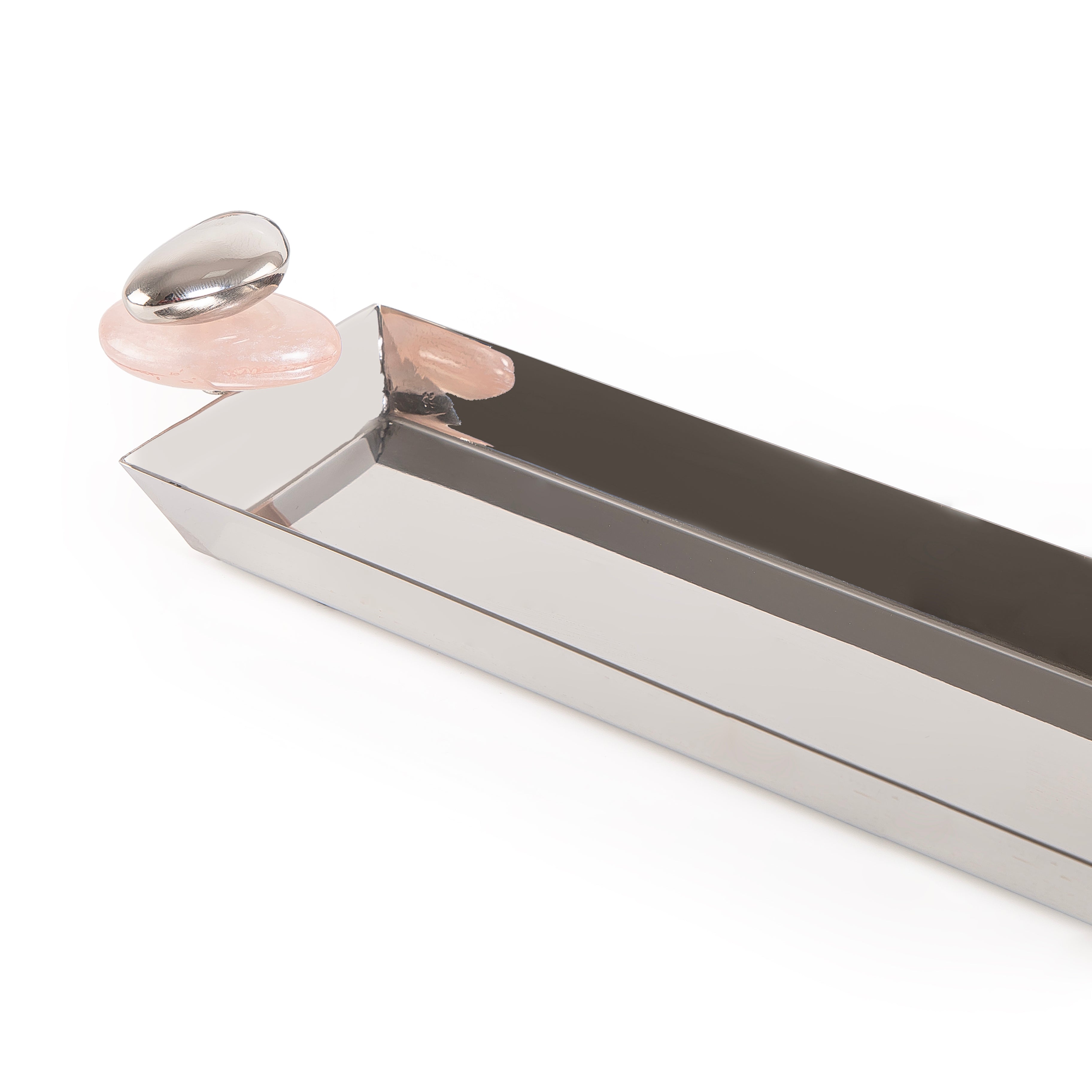 Elegance long stainless steel serving tray - small – Cascades UAE