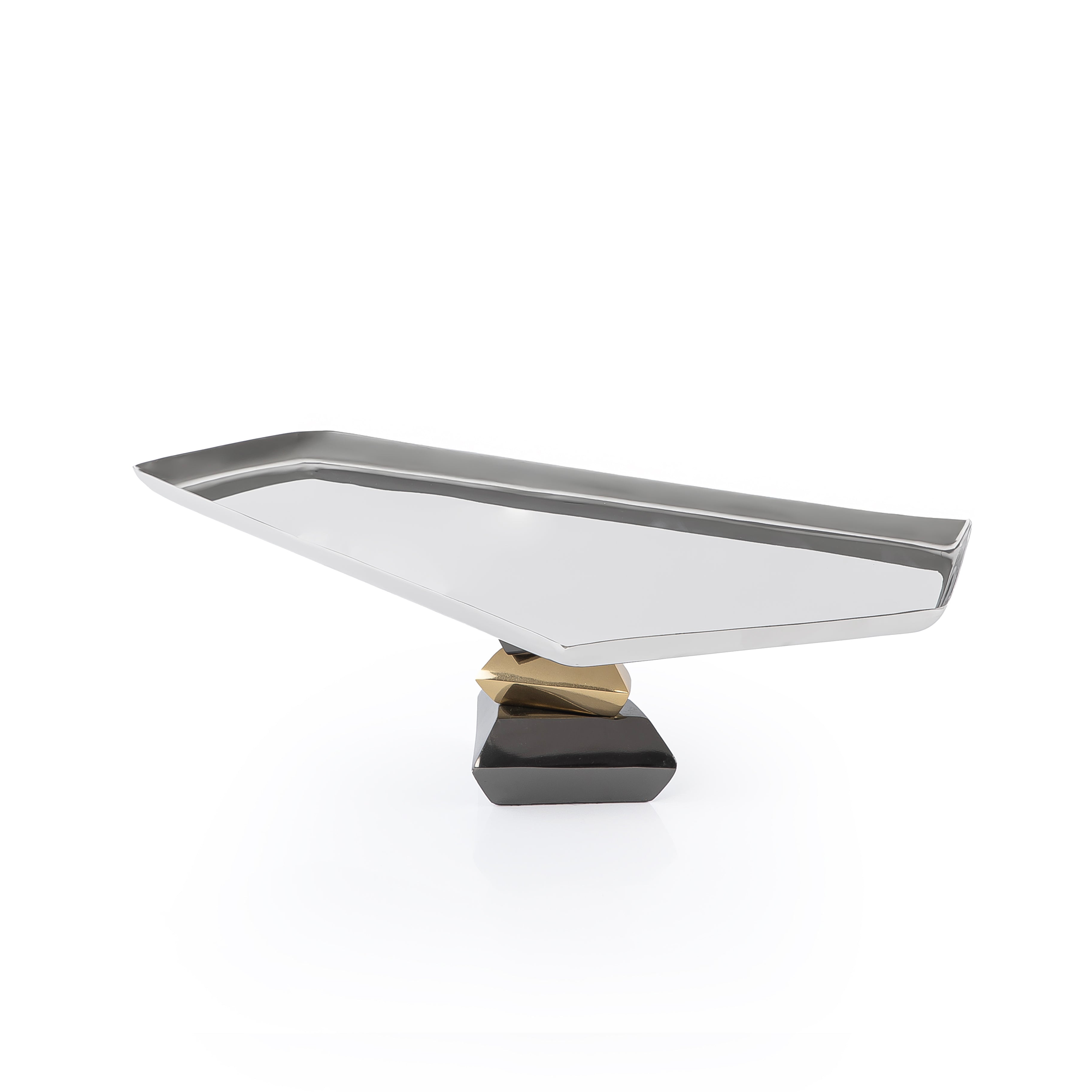 Elegant Metal Serving Stand Dish - Large – Cascades UAE