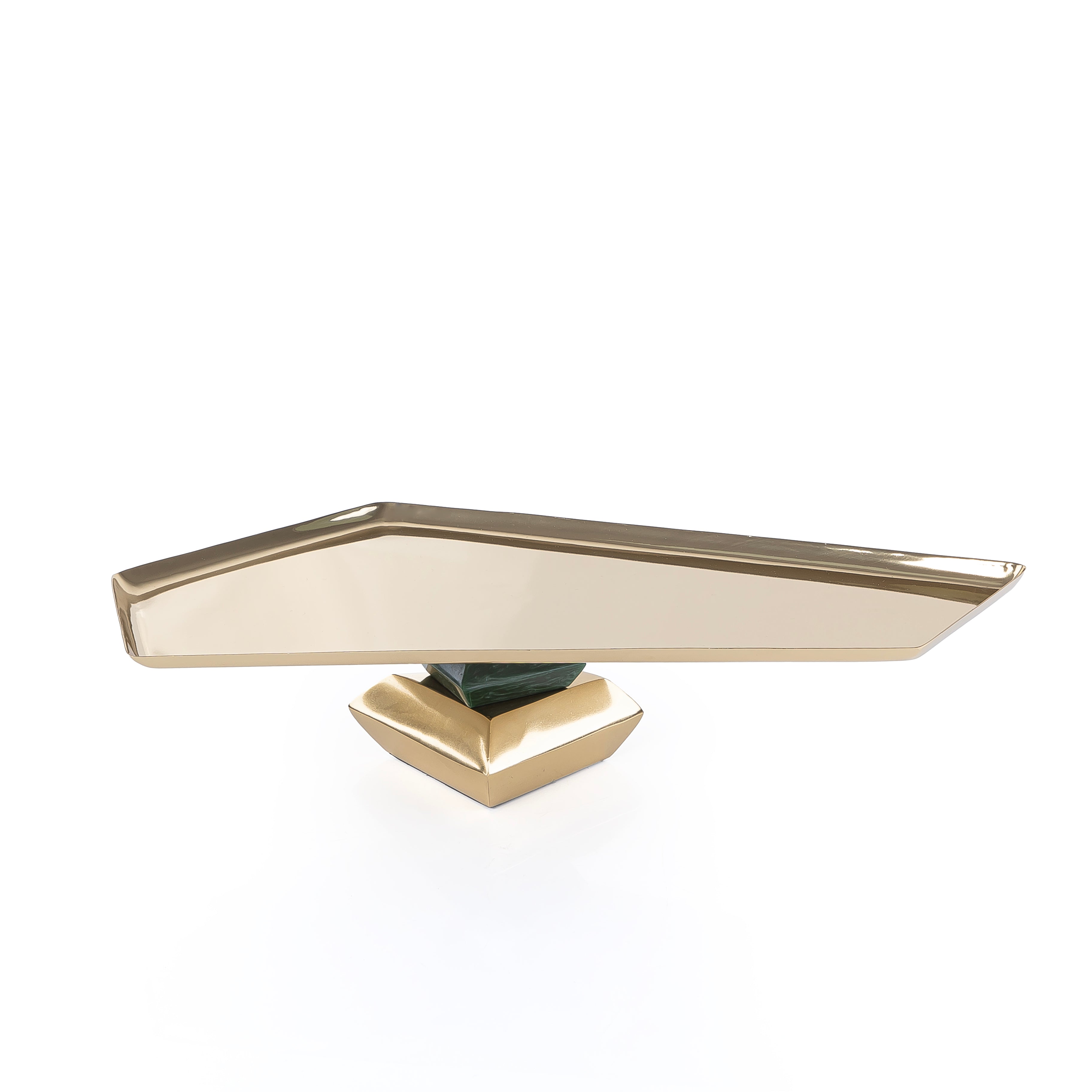 Metal stand-green and gold small – Cascades UAE