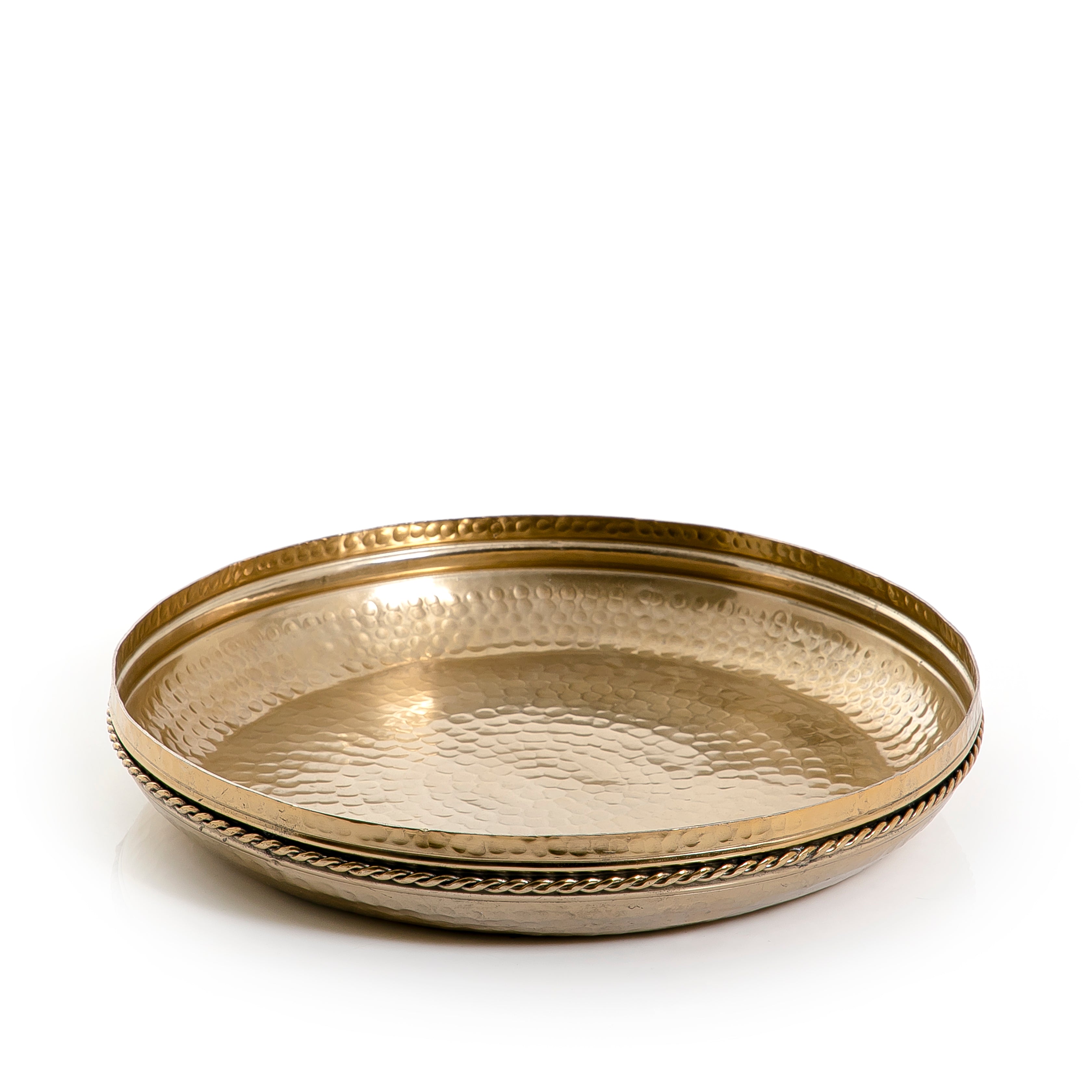 Gold Round Metal Plate – Cascades UAE