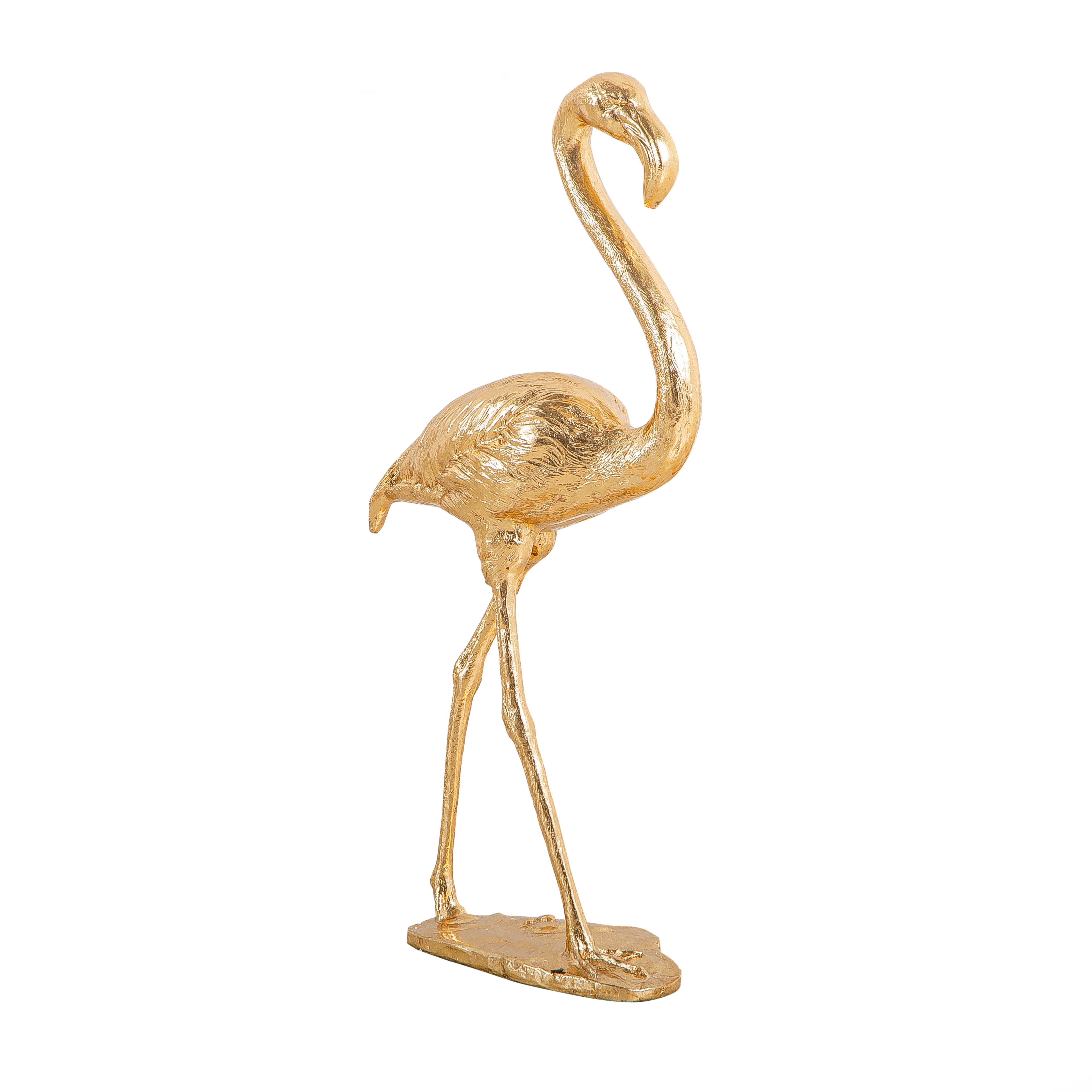 Luxury Metal Golden Flamingo Statue Accessory – Cascades UAE