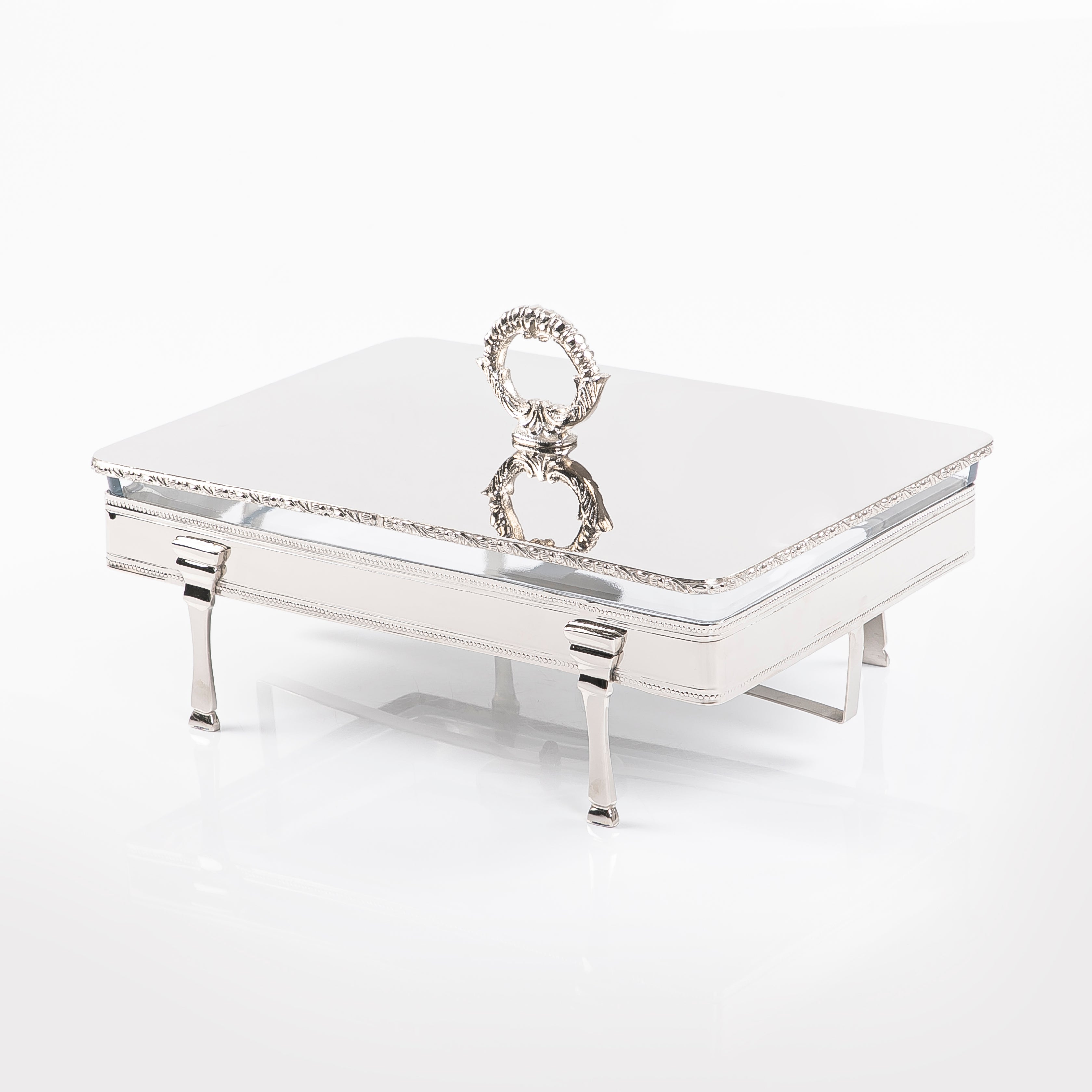 Silver steel food heat keeper with byrex roaster – Cascades UAE